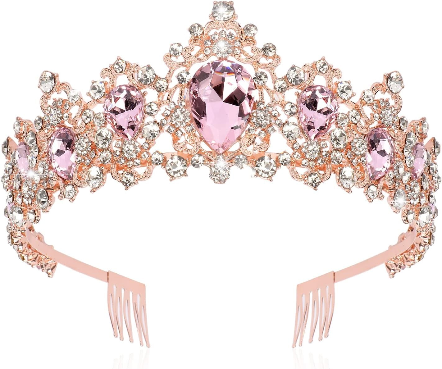 CHUNTIAN Baroque Vintage Tiara, Crystal Crown Tiaras for Women Royal ...