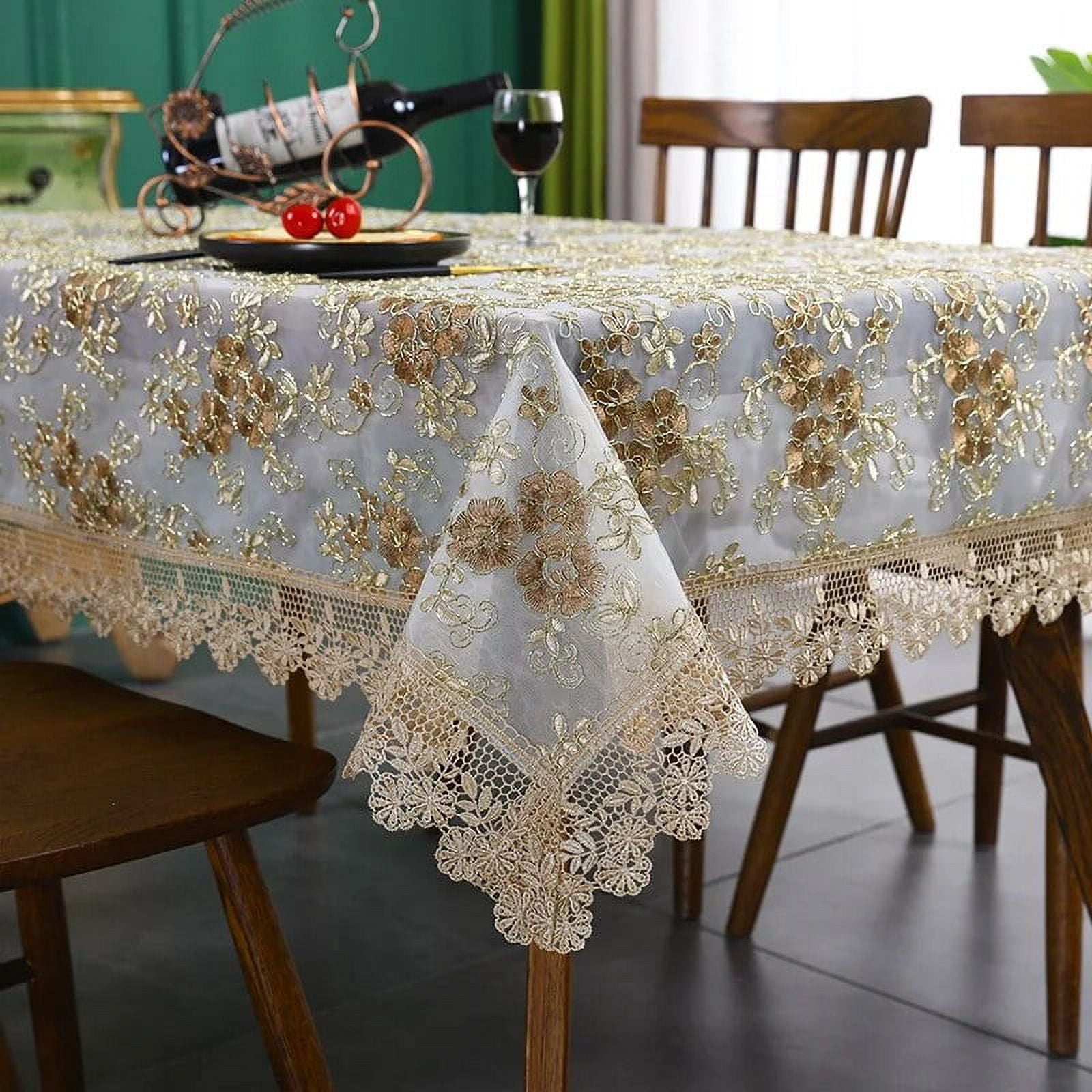 CHUNTIAN Battilo Rectangular Table Cover Tablecloth Round Luxury ...