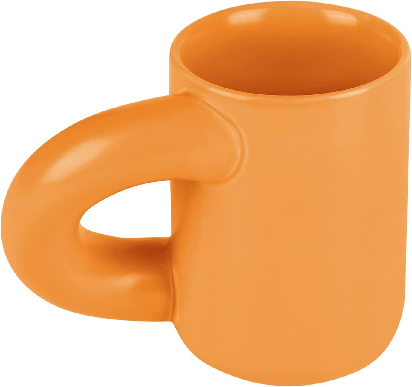 CHUNTIAN Ceramic Coffee Mug, Cute Creative Crooked Handle Mug Design ...