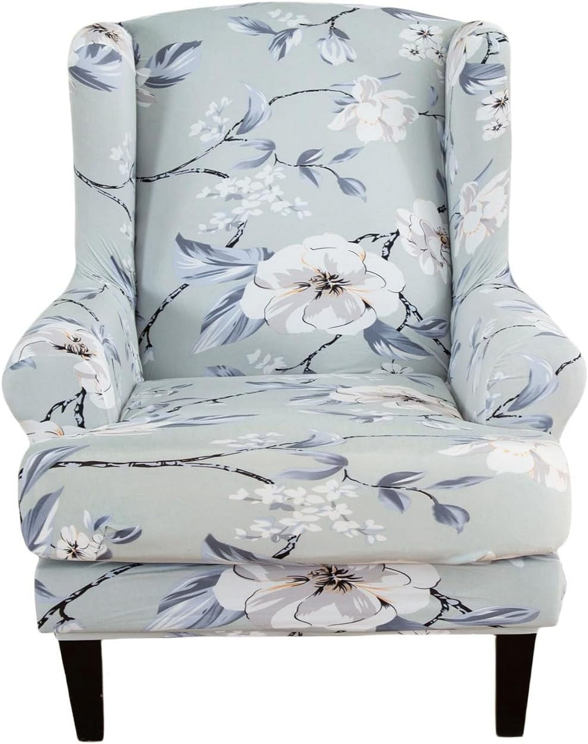 CHUNTIAN Chair Covers Wingback Chair Slipcover 2-Piece Stretch Wing ...
