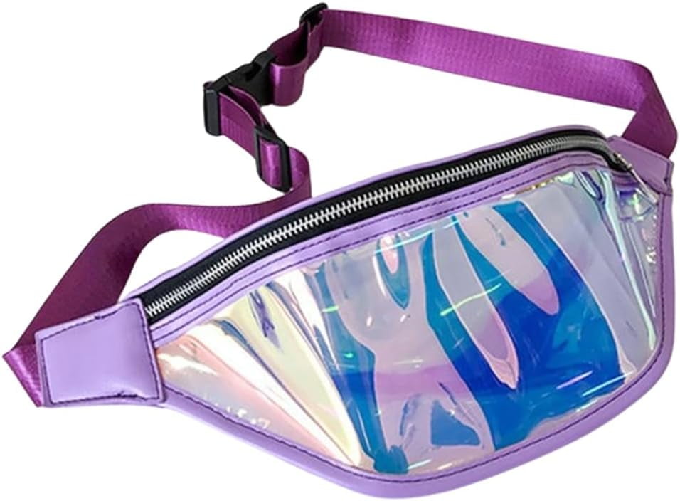 CHUNTIAN Clear Fanny Packs for Women Men Transparent Laser Sling ...