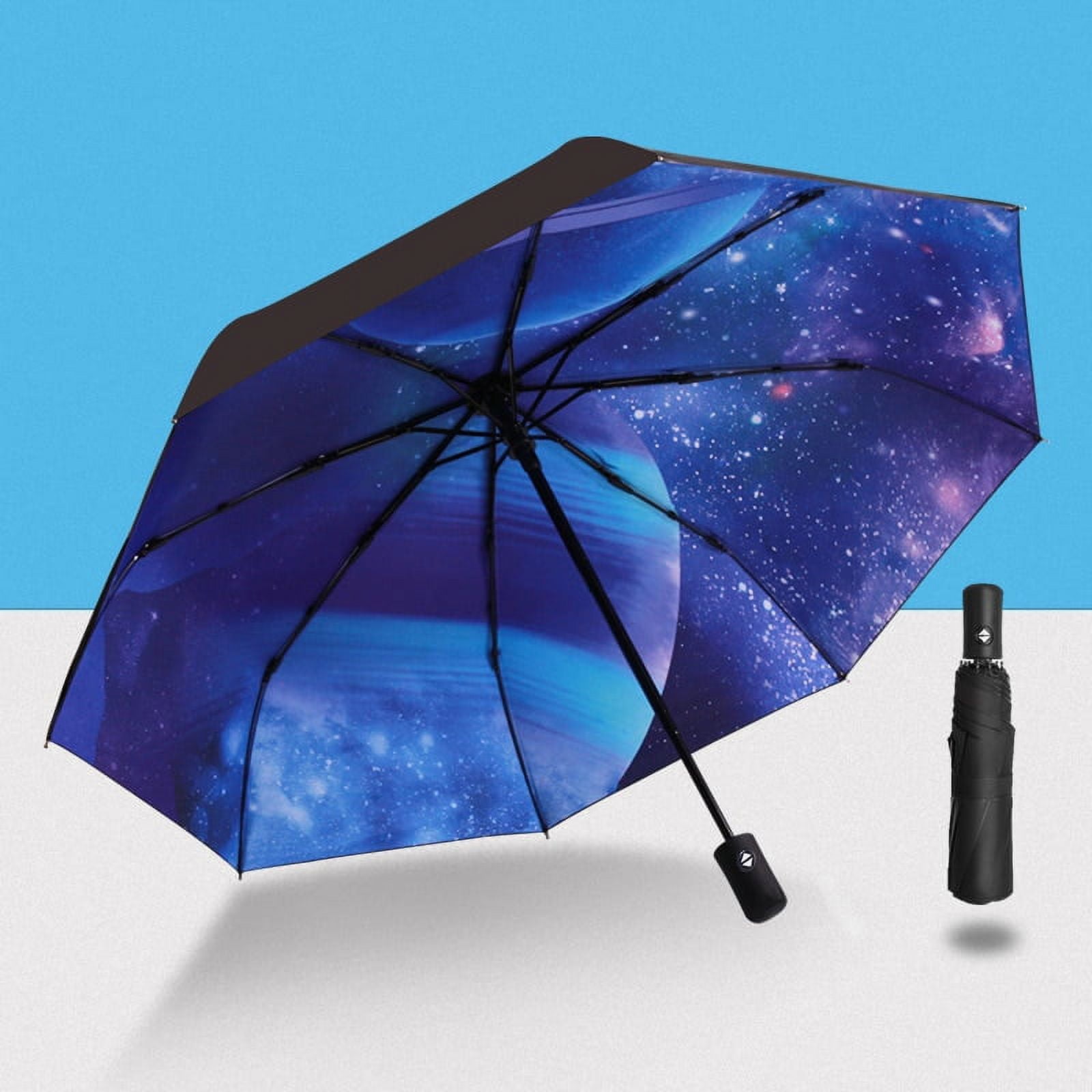 CHUNTIAN Cool Summer Starry Sky Digital Printing Umbrella for Kids Women Sunshade UV Proof Rain ...