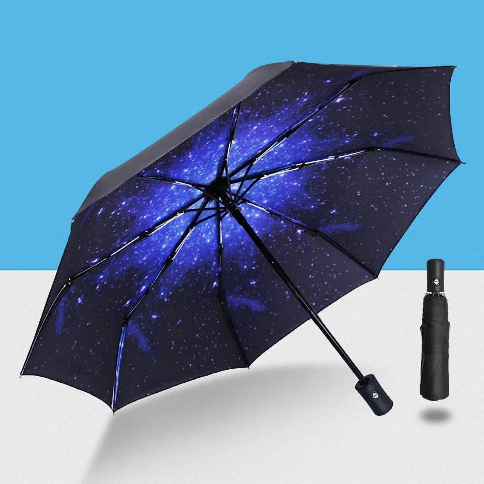 CHUNTIAN Cool Summer Starry Sky Digital Printing Umbrella for Kids Women Sunshade UV Proof Rain ...