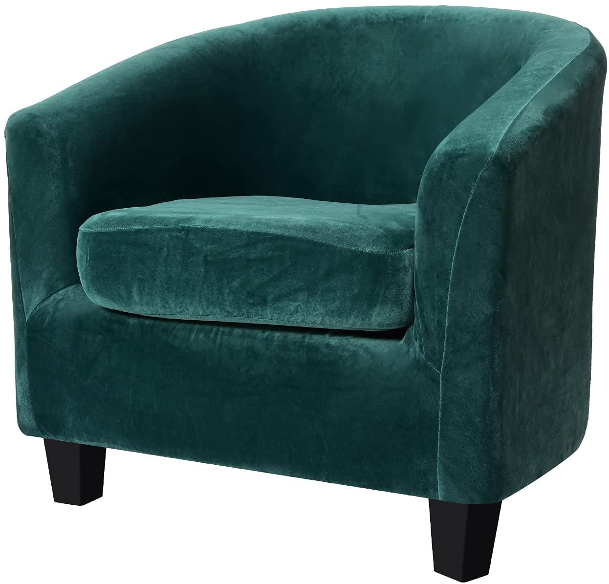 CHUNTIAN Only Covers, 2 Pieces Velvet Tub Chair Covers with Cushion ...