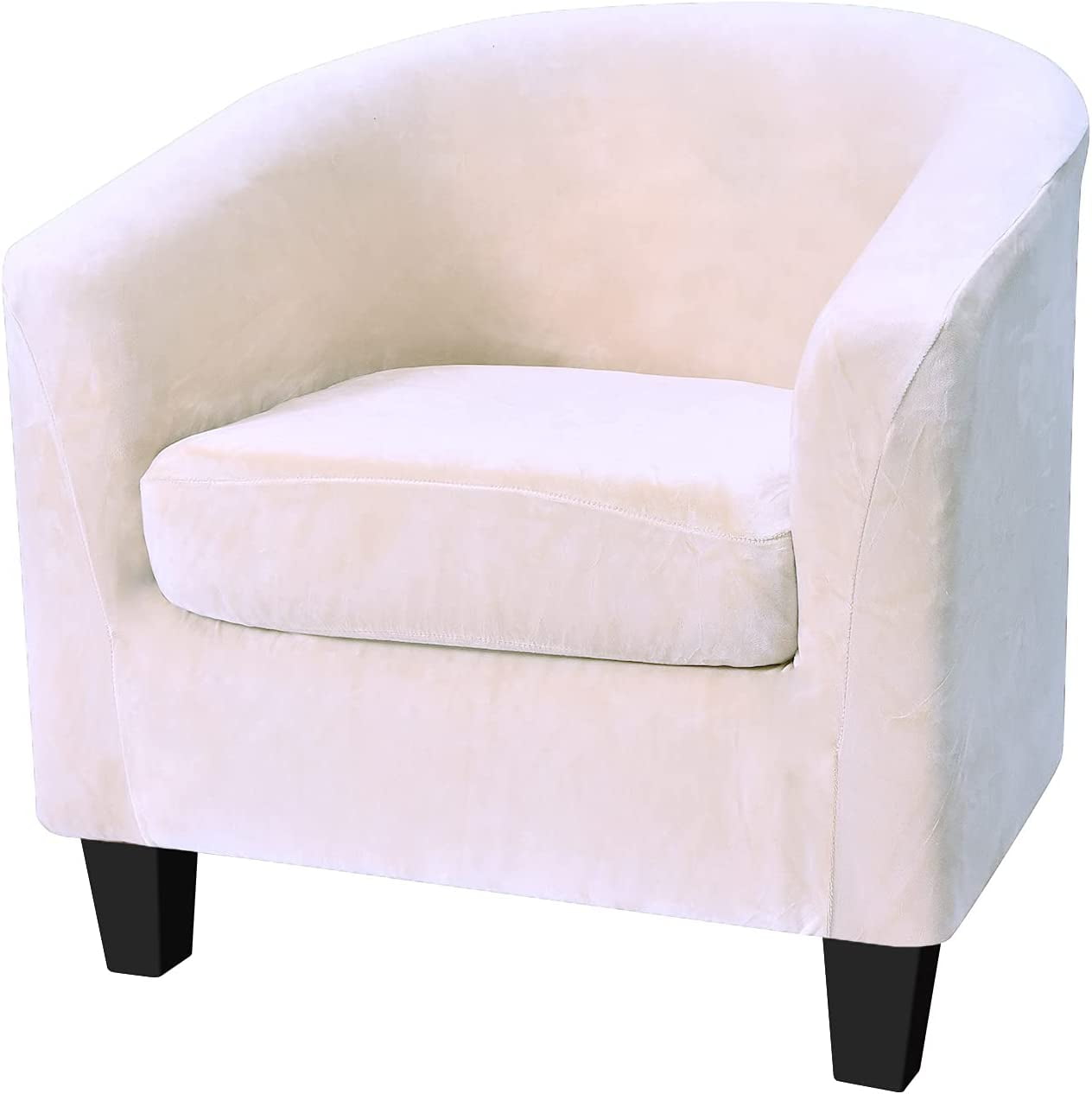 CHUNTIAN Only Covers, 2 Pieces Velvet Tub Chair Covers with Cushion ...