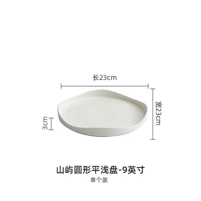 CHUNTIAN Creative Irregular Ceramic Western Spaghetti Steak Plate Round ...