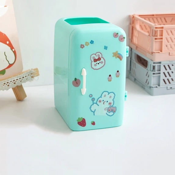 CHUNTIAN Cute Mini Fridge Pen Holder With Sticker Kawaii Plastic ...