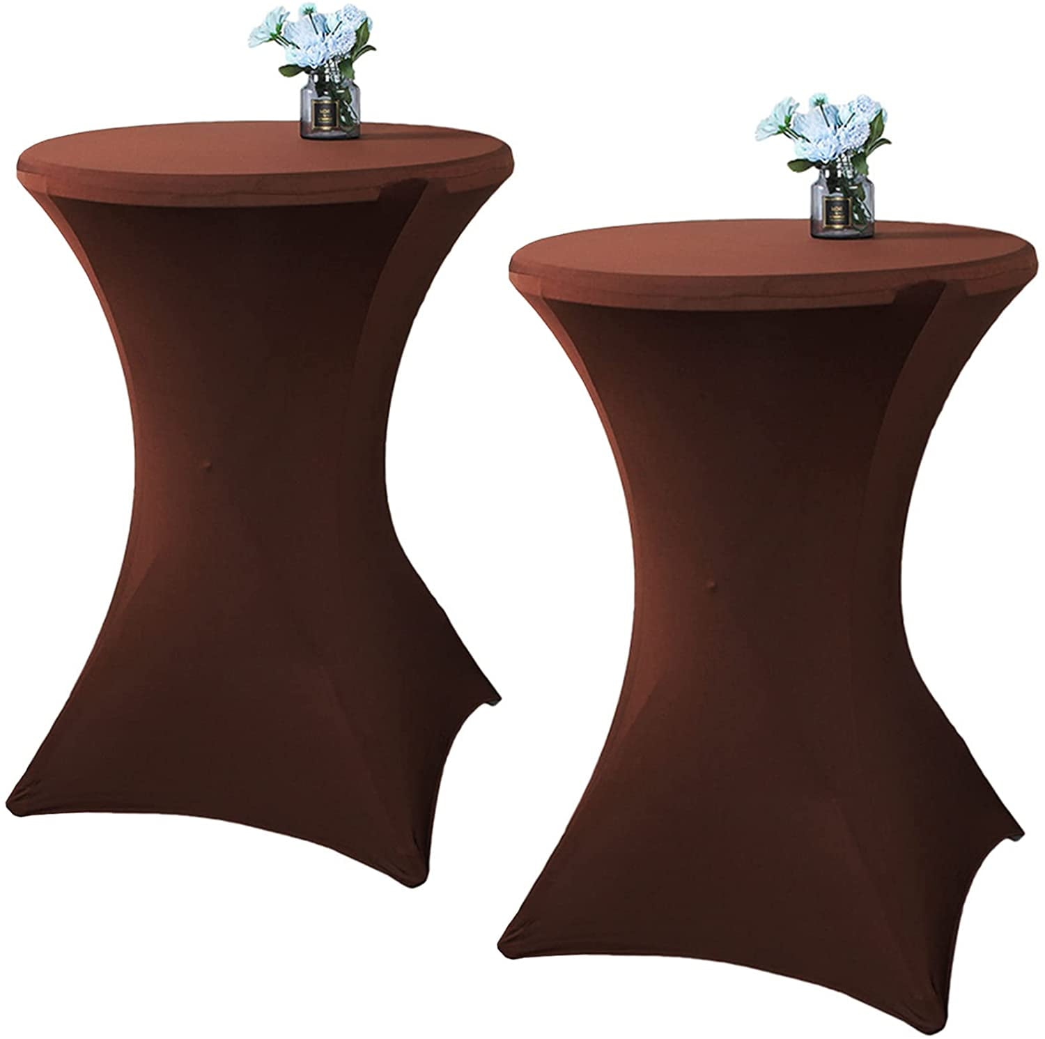 CHUNTIAN Fhberni 2 Pack 24x43 Inch Red Cocktail Tablecloth Spandex ...