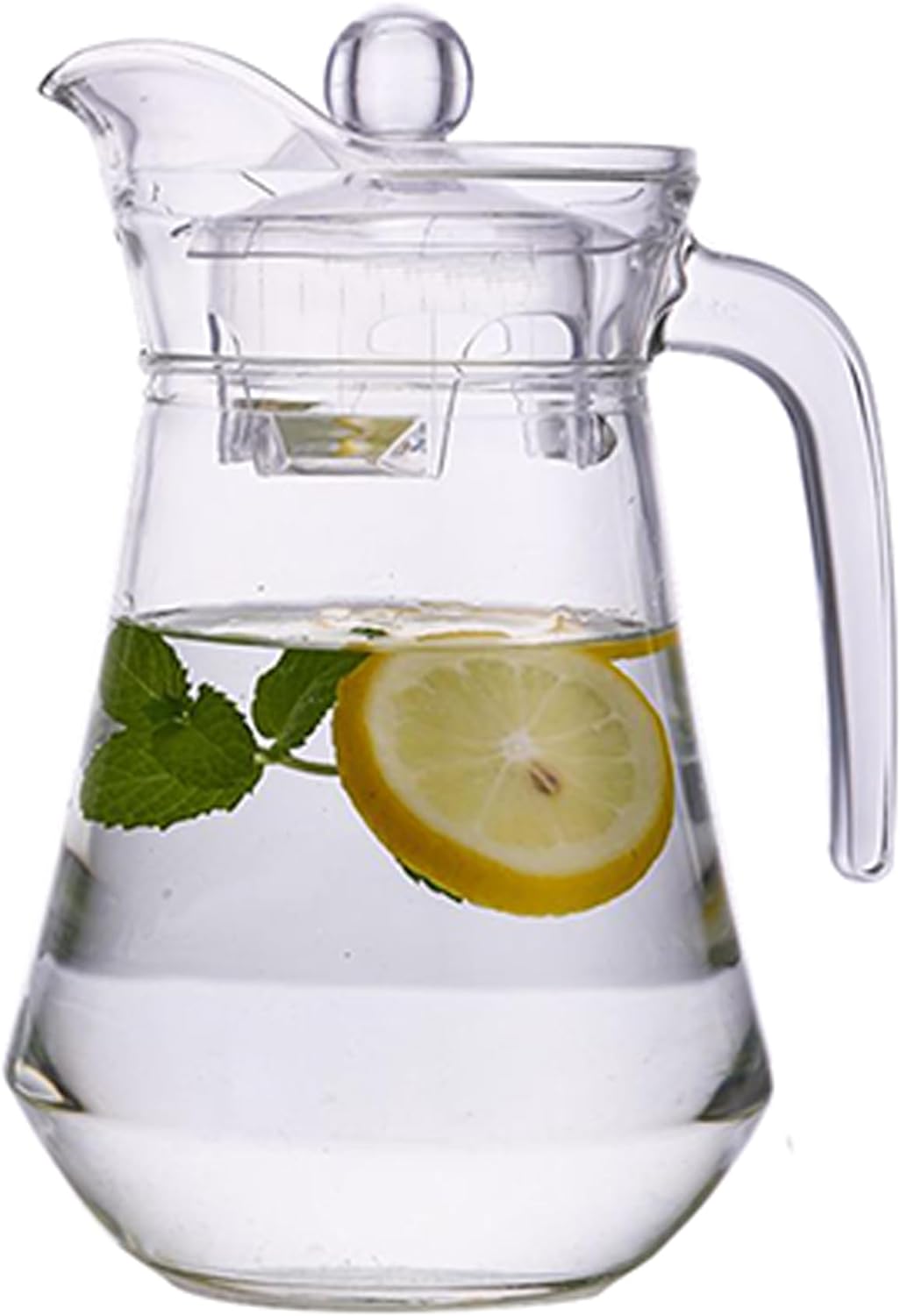 CHUNTIAN Glass Pitcher with Lid, High Borosilicate Glass,Hot/Cold Water ...