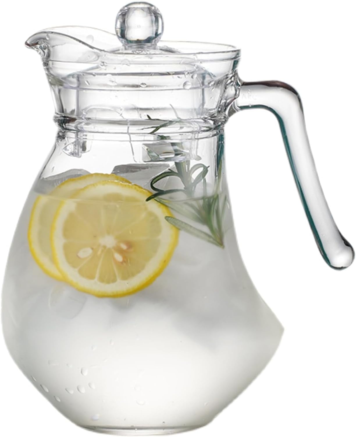 CHUNTIAN Glass Pitcher with Lid, High Borosilicate Glass,Hot/Cold Water ...