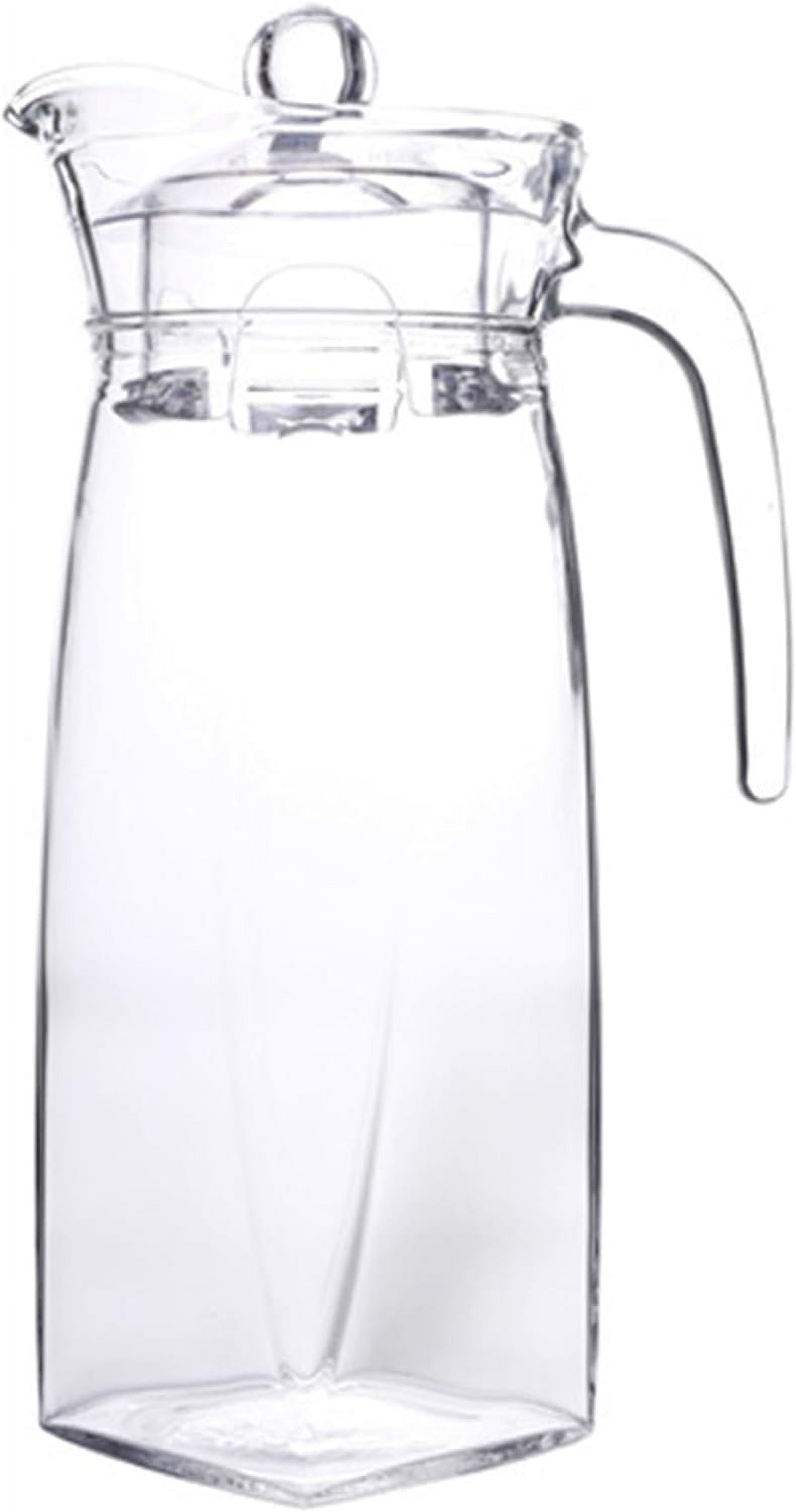 CHUNTIAN Glass Pitcher with Lid, High Borosilicate Glass,Hot/Cold Water ...
