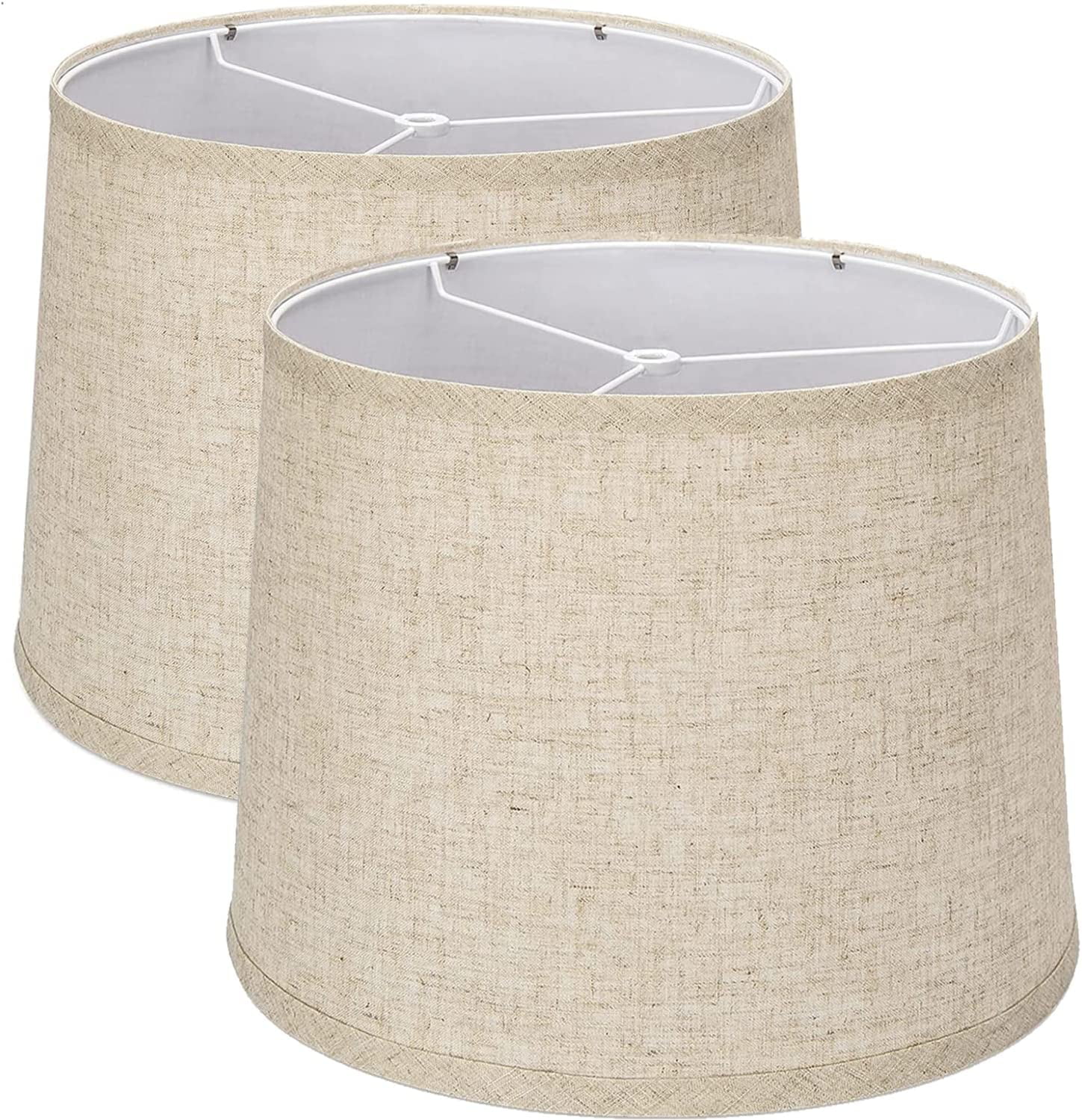 CHUNTIAN Gray Lamp Shades Set of 2, 11.6" Top x 12.6" Bottom x 9.8 ...