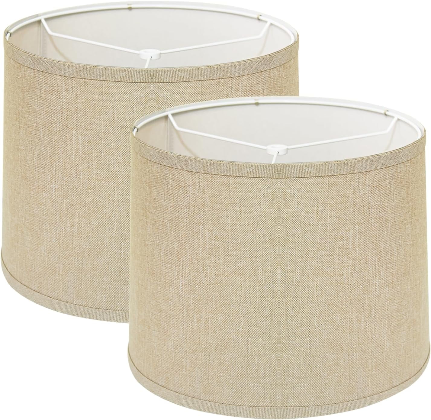 CHUNTIAN Gray Lamp Shades Set of 2, 11.6" Top x 12.6" Bottom x 9.8 ...