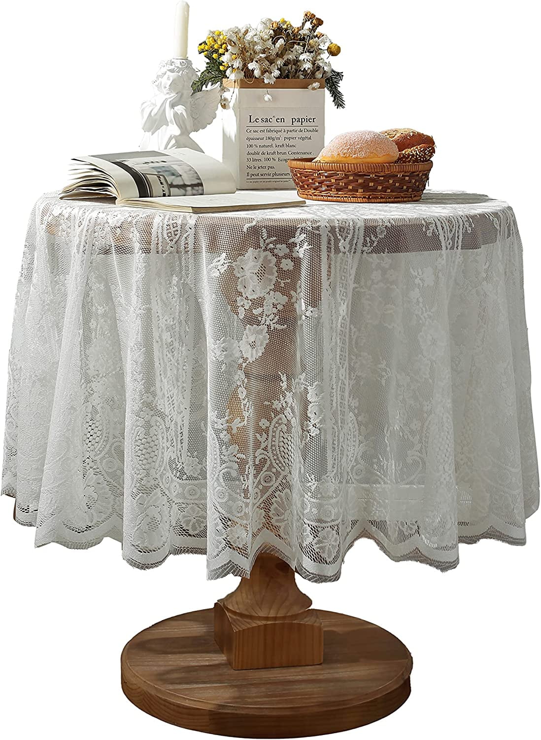CHUNTIAN Green Lace Tablecloth Embroidered Elegant Floral Patterns ...