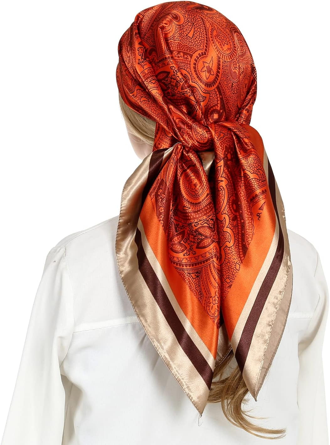 CHUNTIAN Head Scarf for Women Like Silk Satin Scarf for Hair Wrapping ...