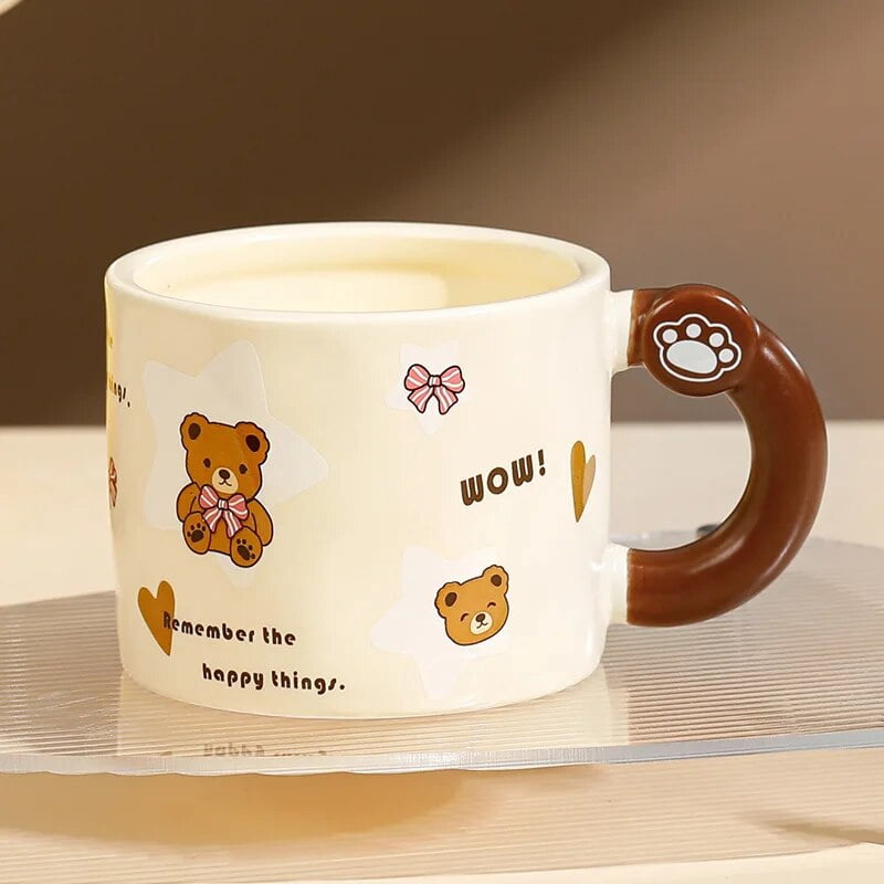 CHUNTIAN Kawaii Bear Jumbo Ramen Bowl With Lid Kitchen Tableware Cute ...