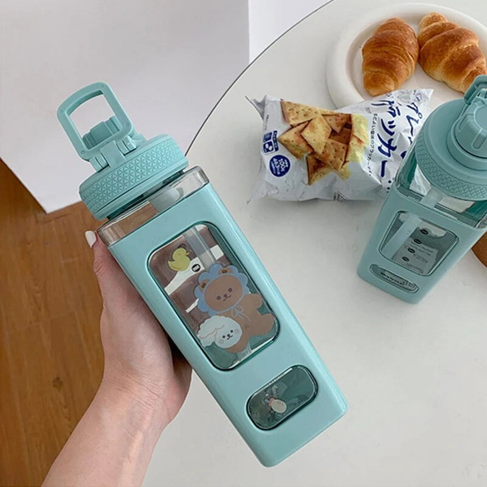 CHUNTIAN Kawaii Bear Water Bottle For Girls Cute Plastic Summer School ...