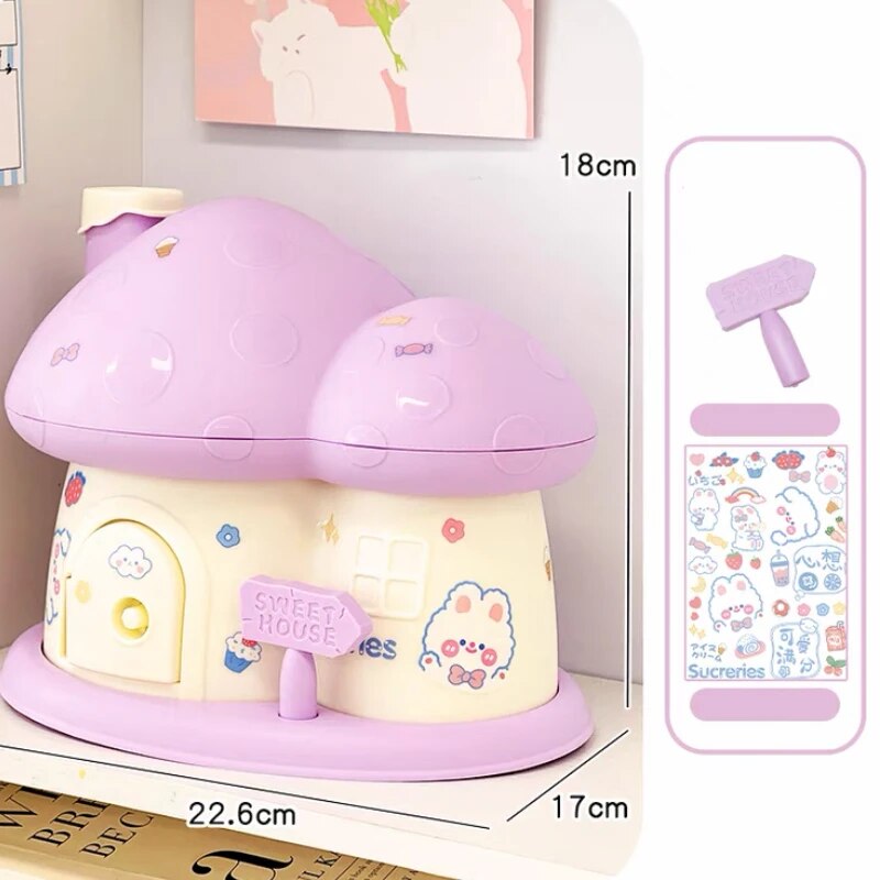 CHUNTIAN Kawaii Mushroom Piggy Bank For Kids Adults Cute Large Plastic ...