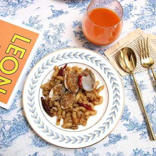 CHUNTIAN Korean Niche Leaf Pattern Phnom Penh White Ceramic Dessert ...