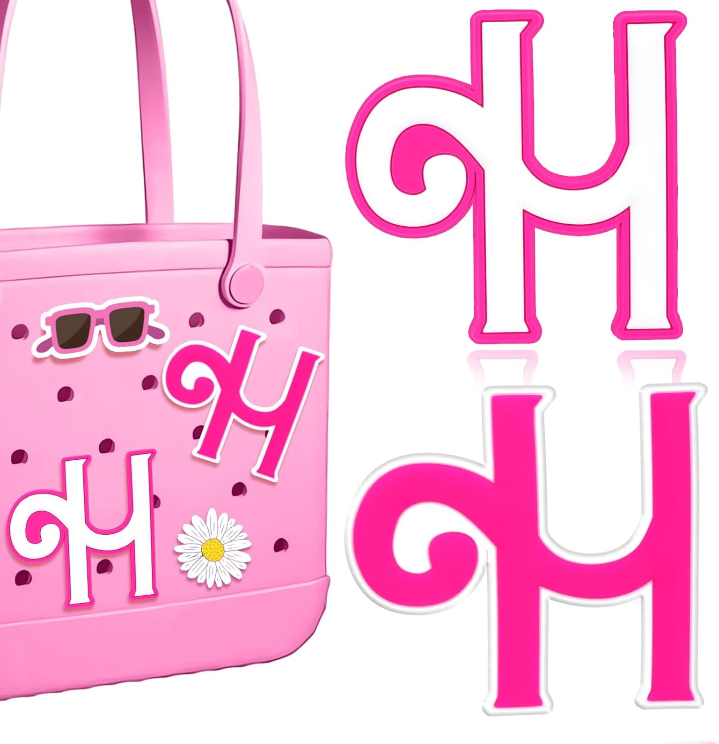 CHUNTIAN Letter Charms for Bogg Bag A-Z, 2Pcs Alphabet Charm Accessories for Bogg Bag for Simply ...