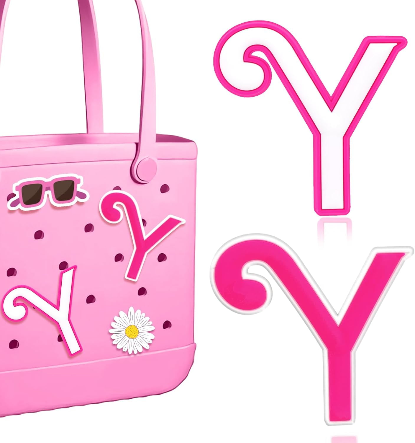 CHUNTIAN Letter Charms for Bogg Bag A-Z, 2Pcs Alphabet Charm ...