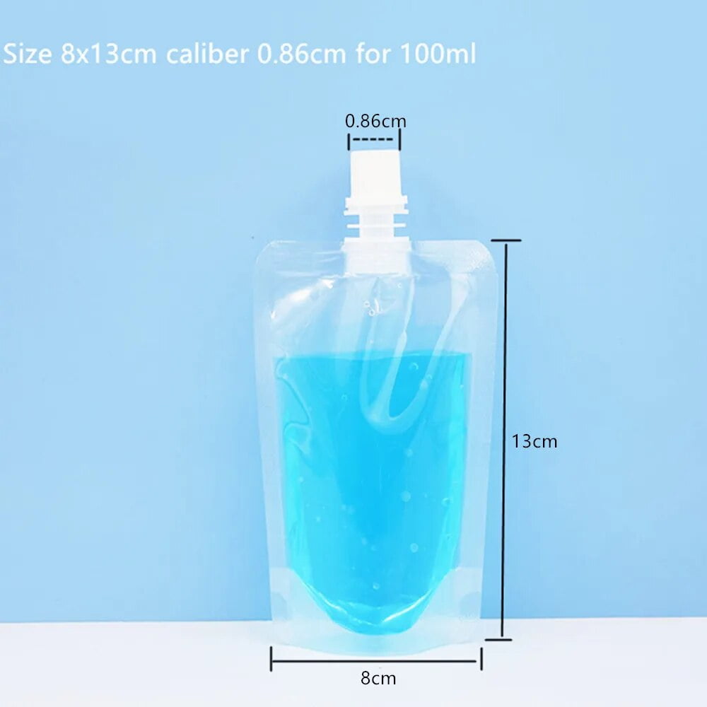 CHUNTIAN Liquid Packaging Bags 20pcs Transparent Stand Up Pouches with ...