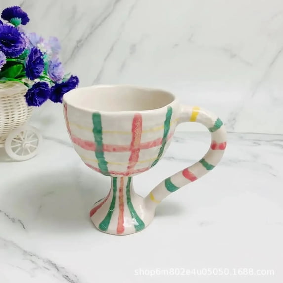 PTSPLLMY Mug Korean Hand-painted Design Ceramic Coffee Cup Breakfast ...