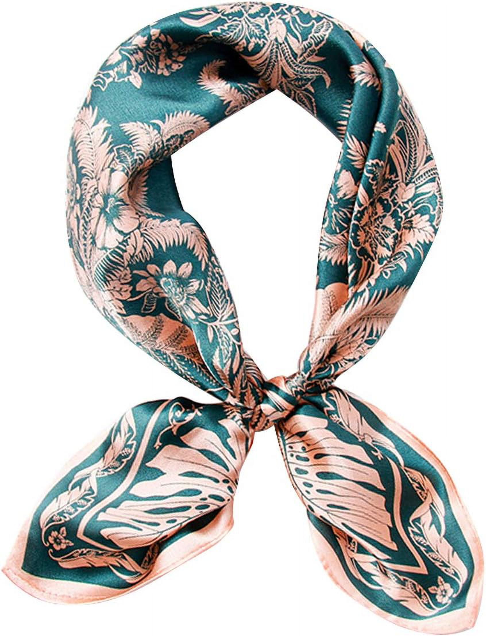 CHUNTIAN Mulberry Silk Scarfs Women Small Square Scarf 21" x 21 ...