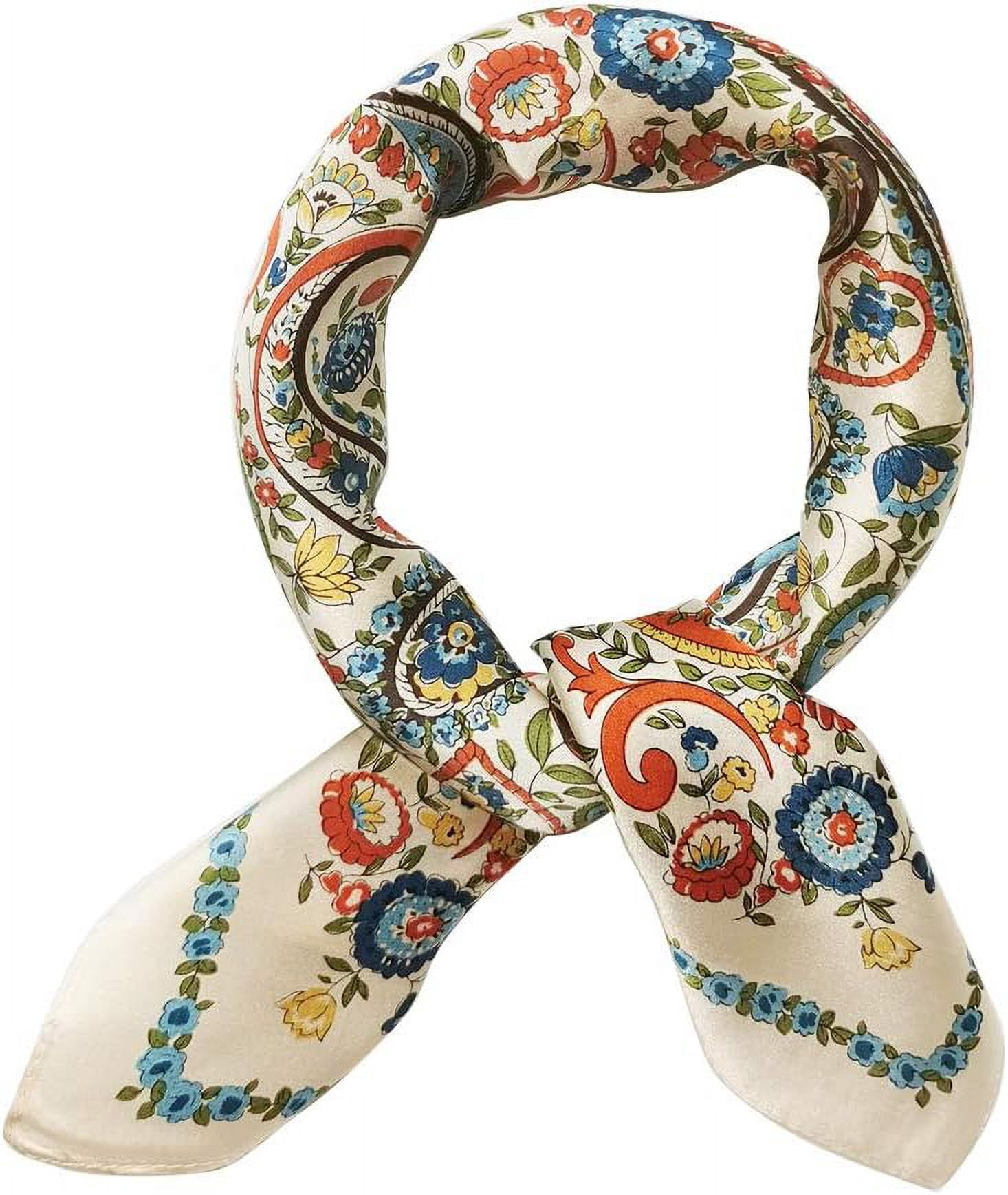 CHUNTIAN Mulberry Silk Scarfs Women Small Square Scarf 21" x 21 ...