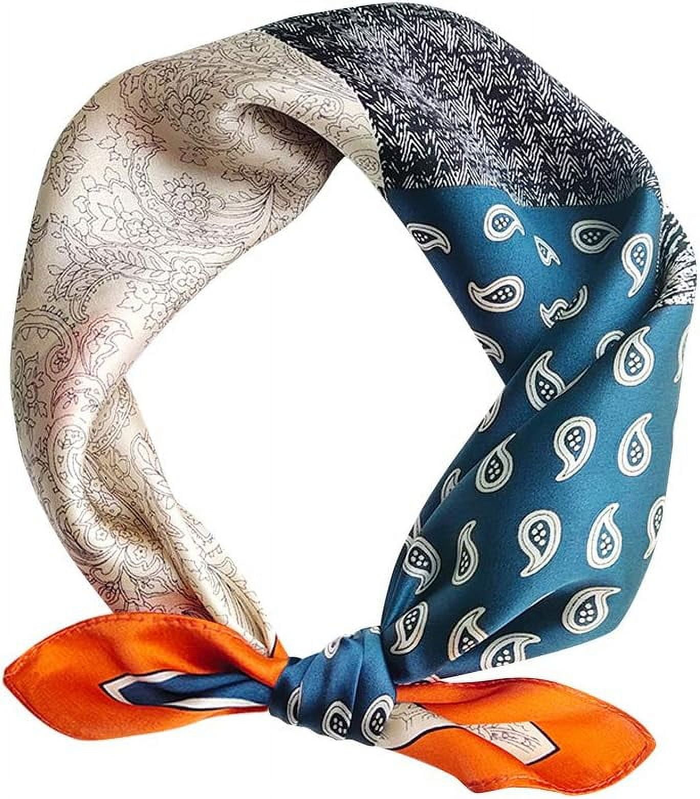 CHUNTIAN Mulberry Silk Scarfs Women Small Square Scarf 21" x 21 ...