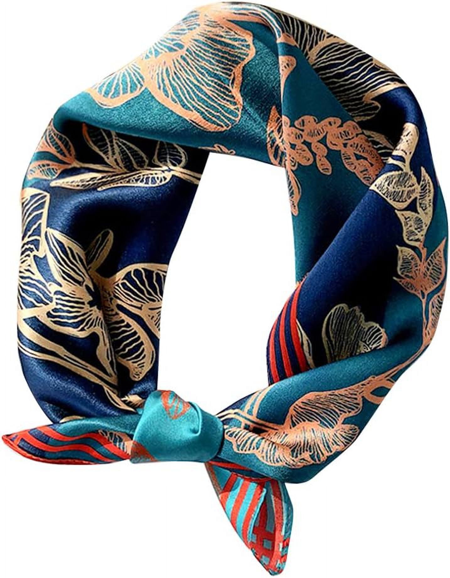 CHUNTIAN Mulberry Silk Scarfs Women Small Square Scarf 21" x 21 ...
