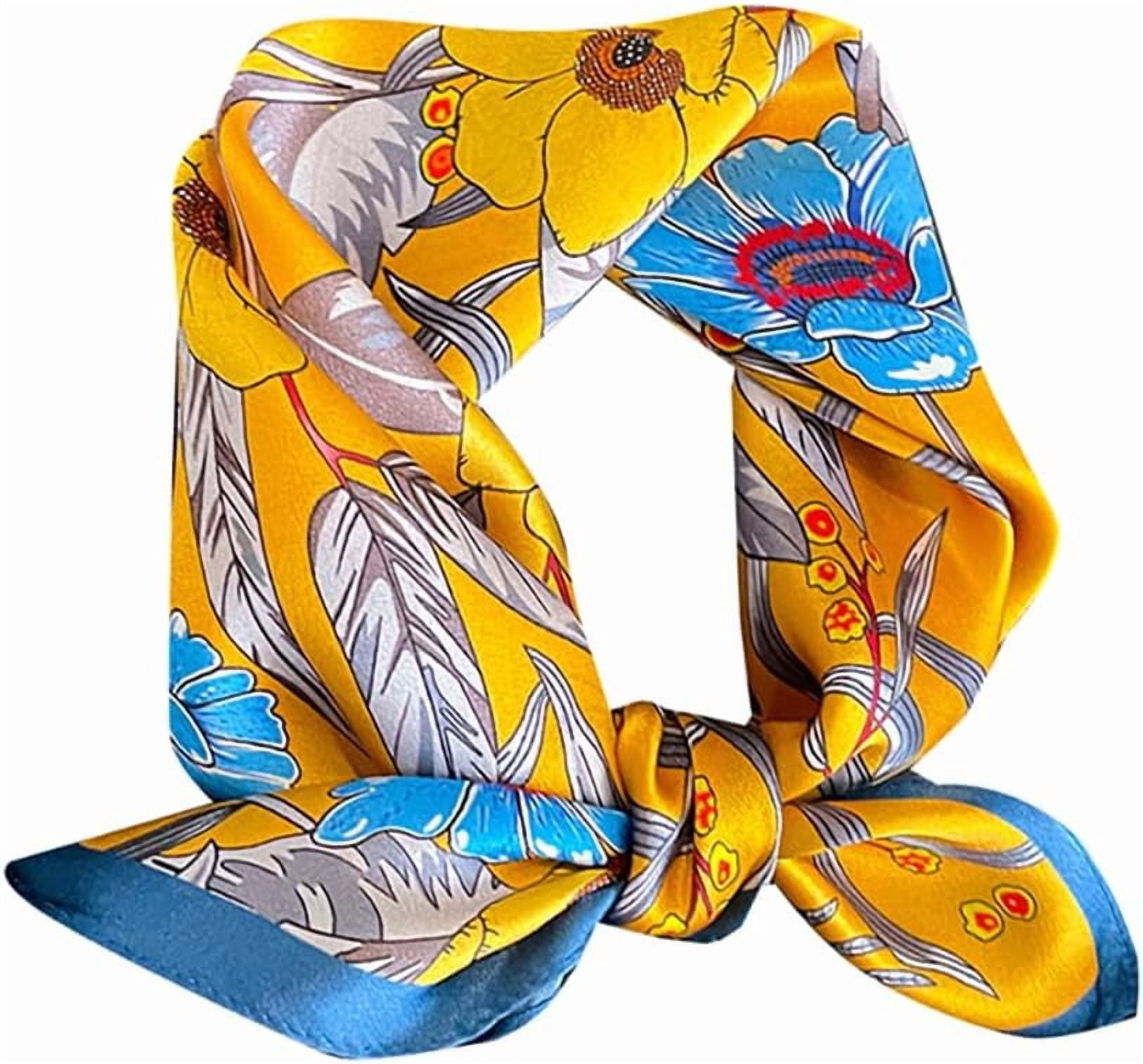 CHUNTIAN Mulberry Silk Scarfs Women Small Square Scarf 21" x 21 ...