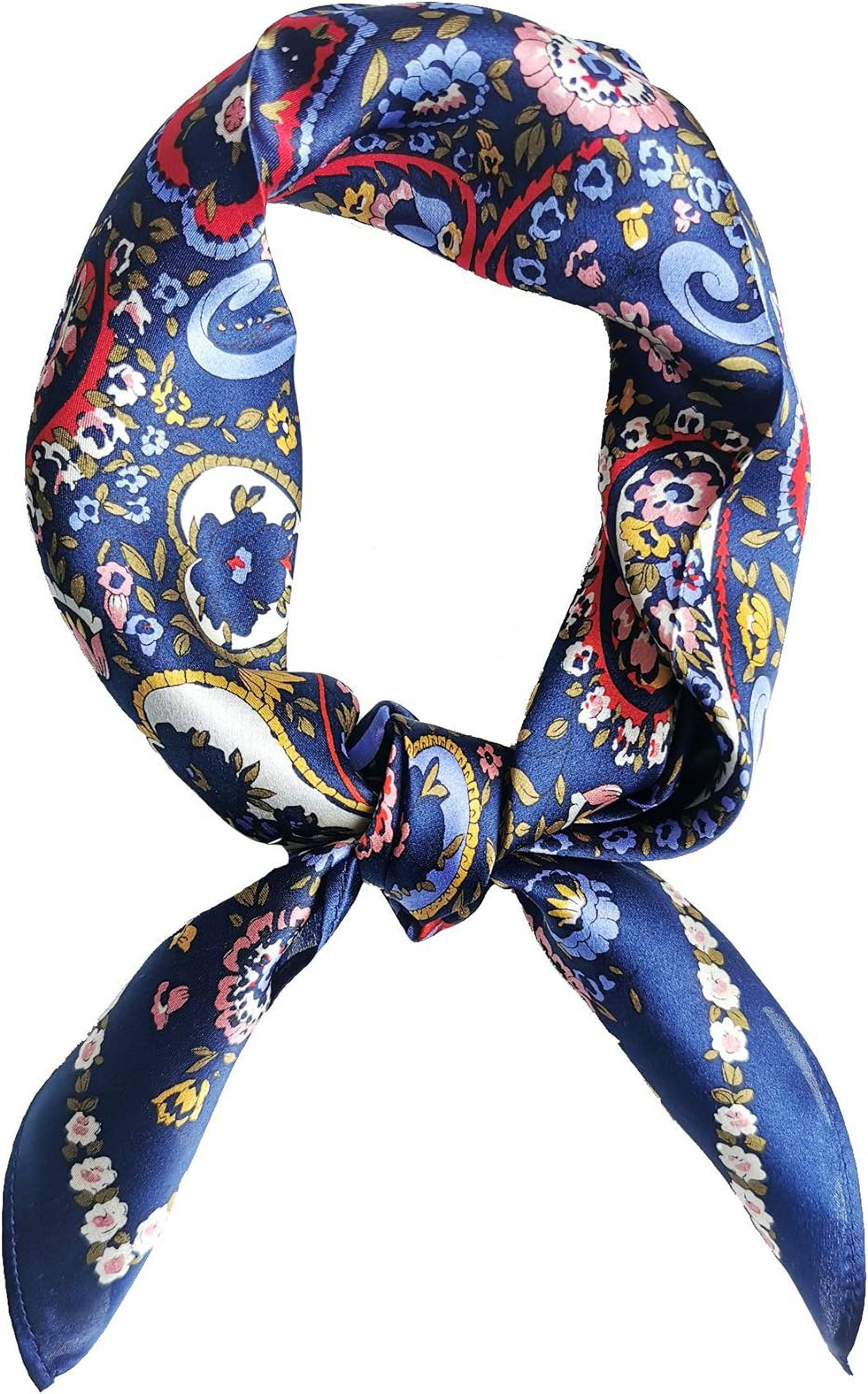CHUNTIAN Mulberry Silk Scarfs Women Small Square Scarf 21" x 21 ...