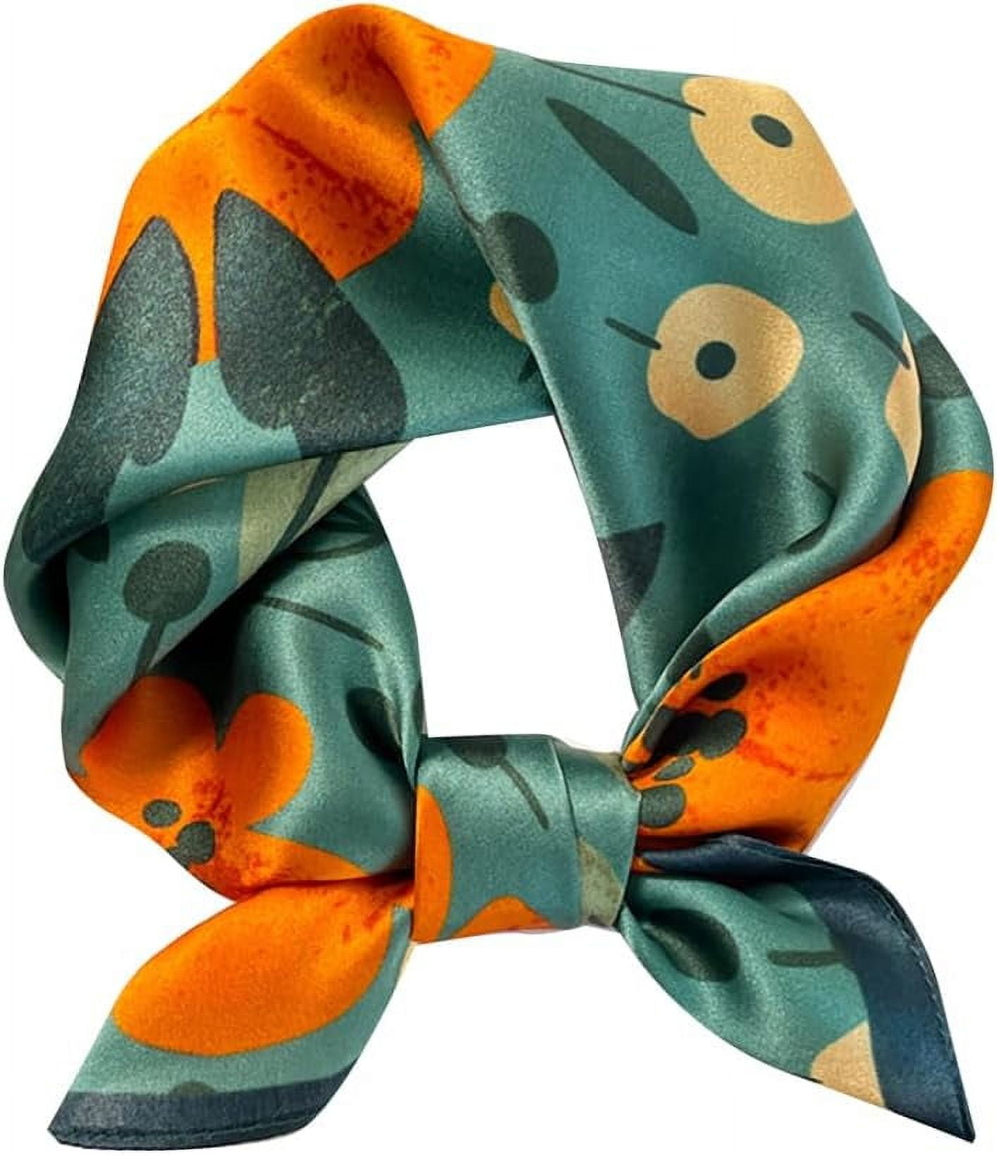 CHUNTIAN Mulberry Silk Scarfs Women Small Square Scarf 21" x 21 ...