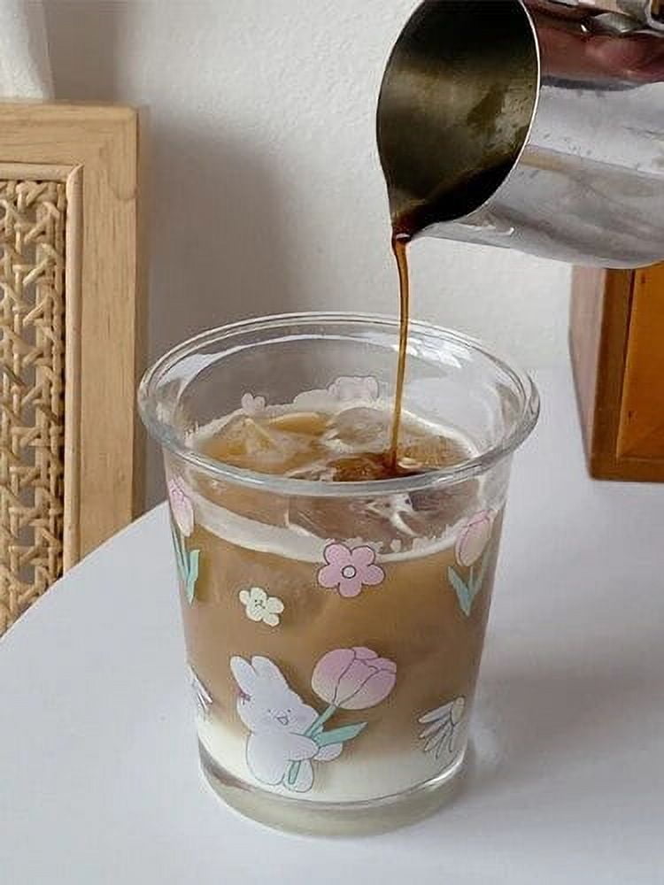 CHUNTIAN Mushrooms 9527 Korean Cute Hand-painted Tulip Rabbit Glass ...