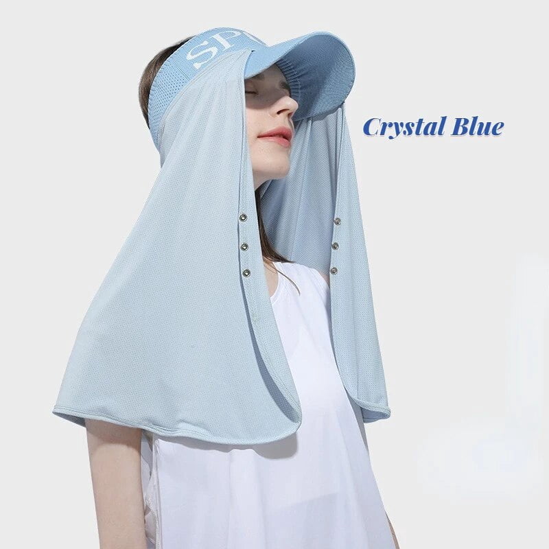 CHUNTIAN New Shawl Sunscreen Women Big Brim No Roof Sun Hat UPF 1000 ...