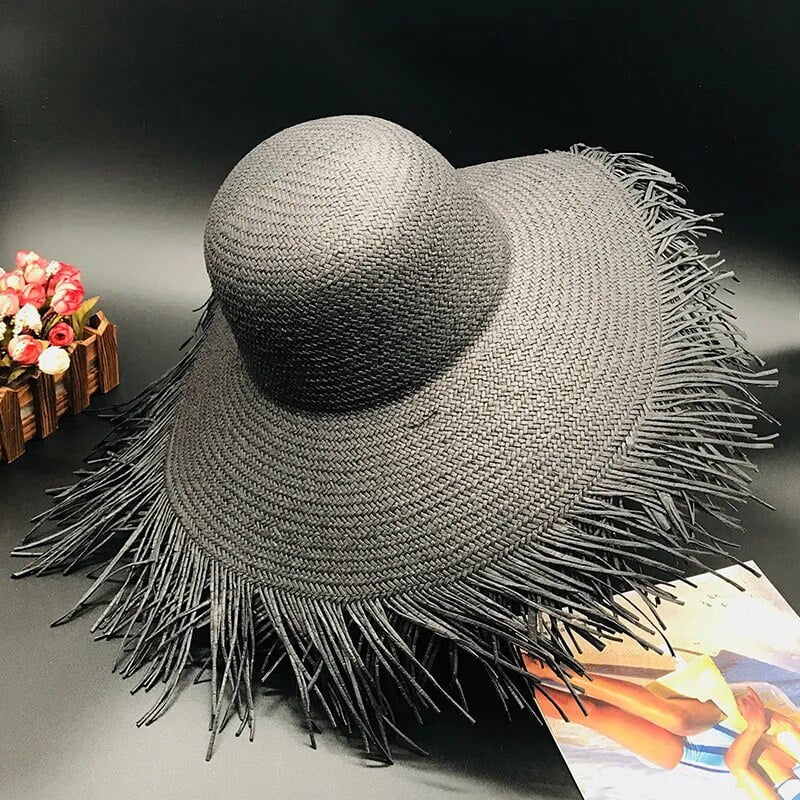 CHUNTIAN New Summer Wide-brimmed Solid Color Sun Hats Ladies Fashion ...