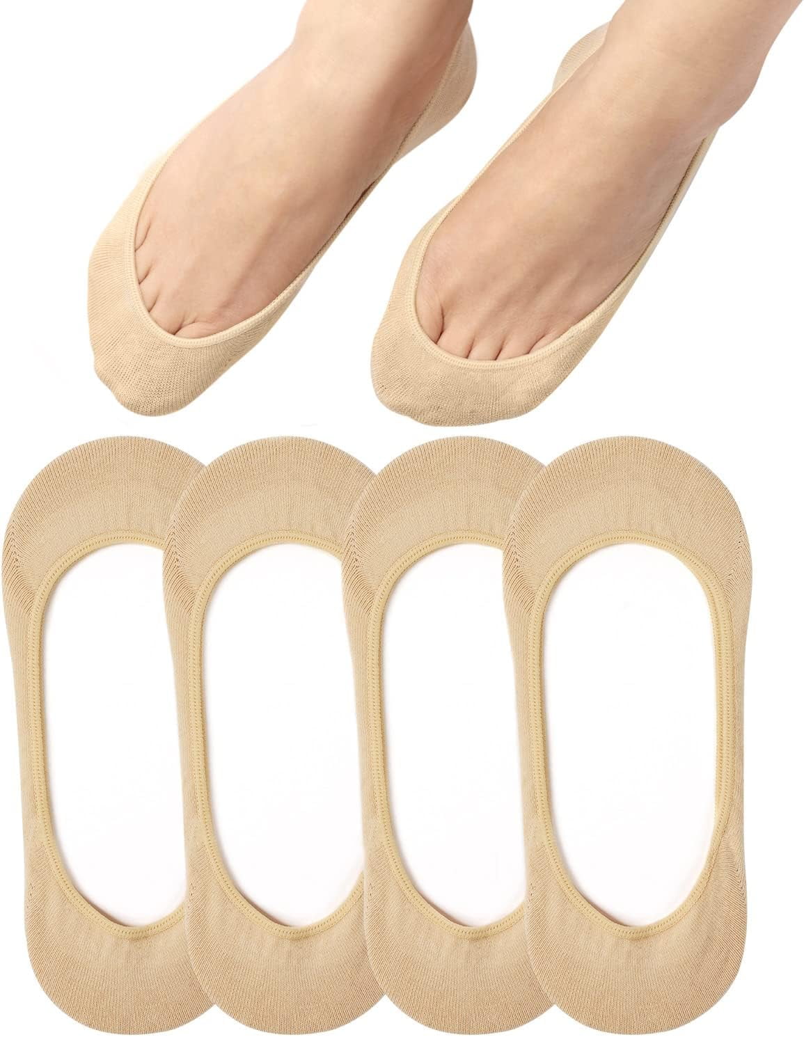 PTSPLLMY No Show Socks Womens for Flats, Ultra Low Cut Invisible ...