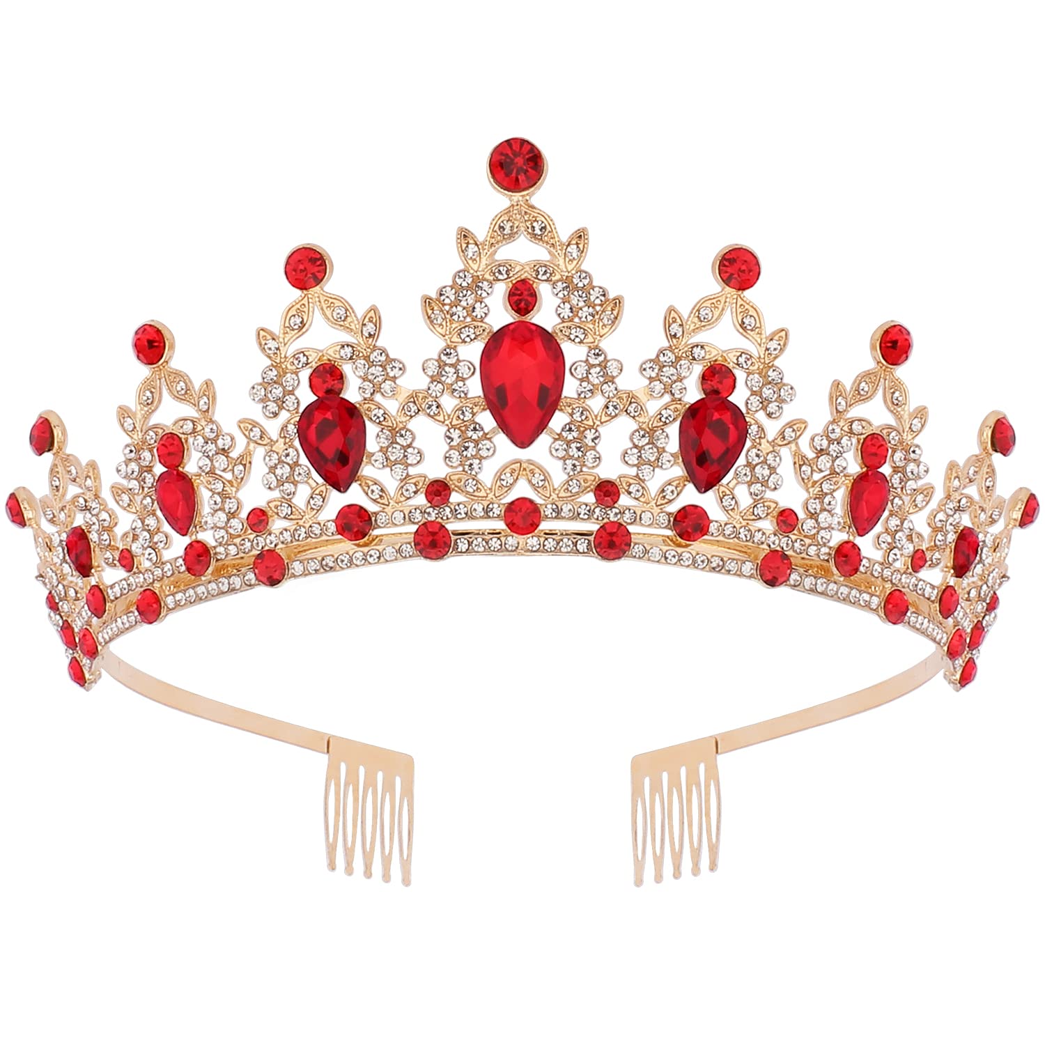 CHUNTIAN Pink Crystal Tiaras for Women, Princess Crown with Comb ...