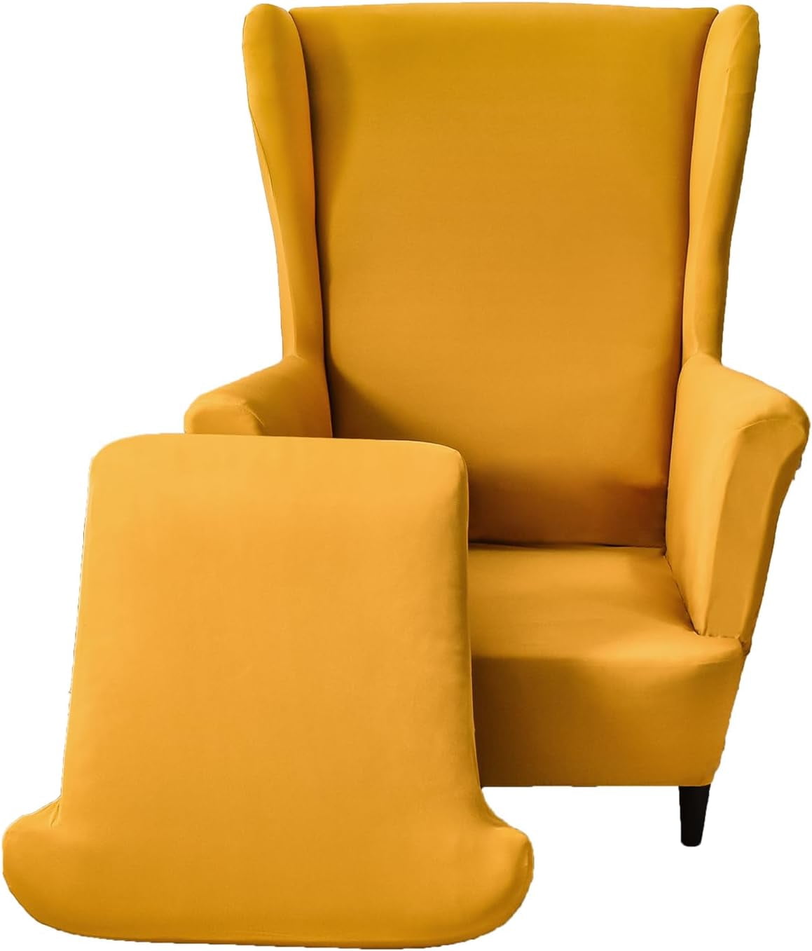 CHUNTIAN Polyester Wing Chair Covers 2 Piece Stretch Wingback Chair ...