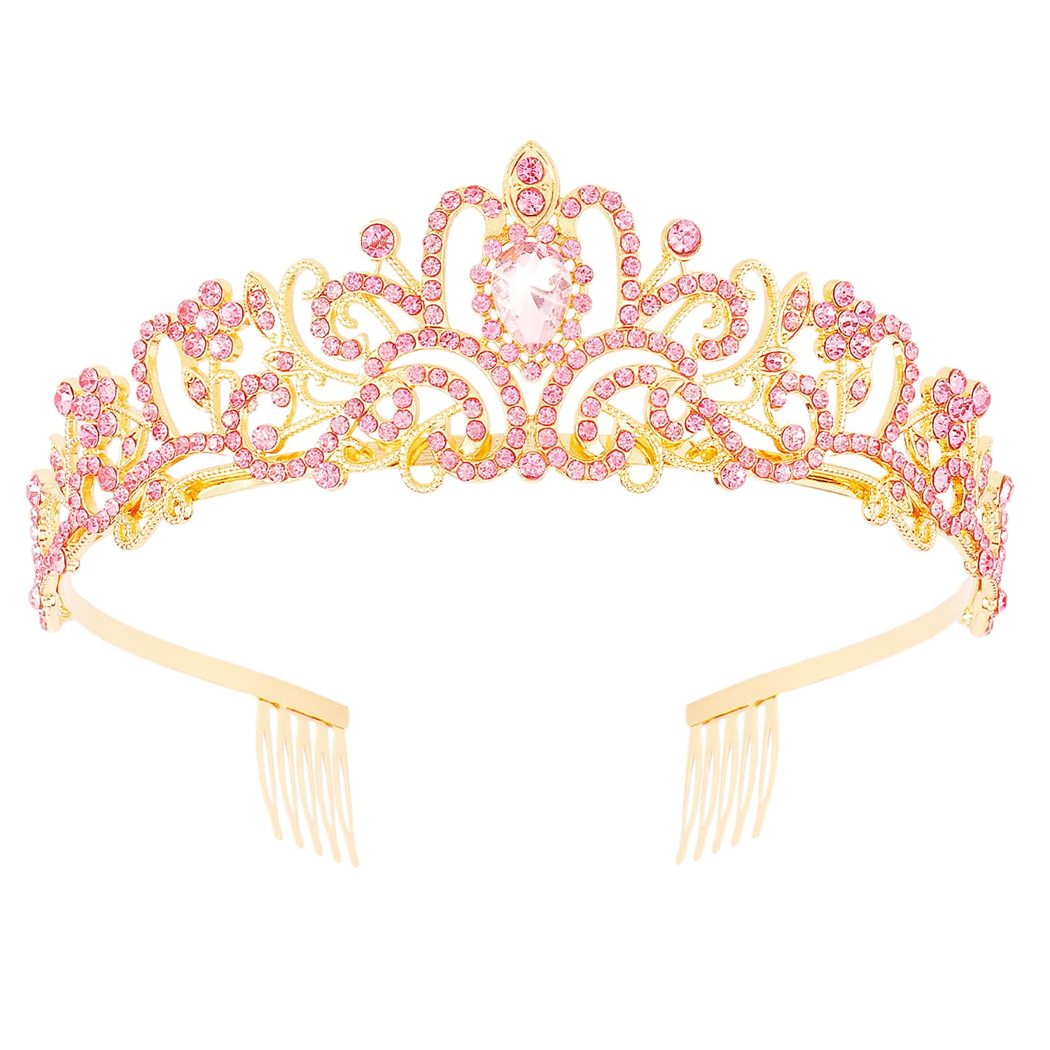 CHUNTIAN Silver Crystal Tiara Crown Headband Princess Elegant Crown ...