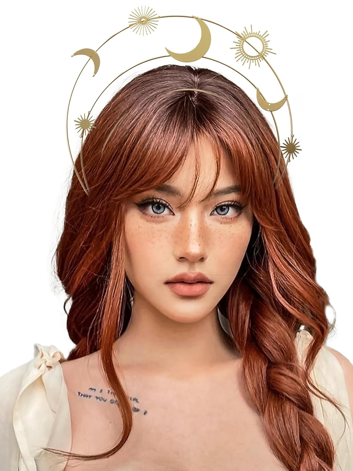 CHUNTIAN Silver Halo Crown Moon Stars Goddess Crown Alloy Goddess ...