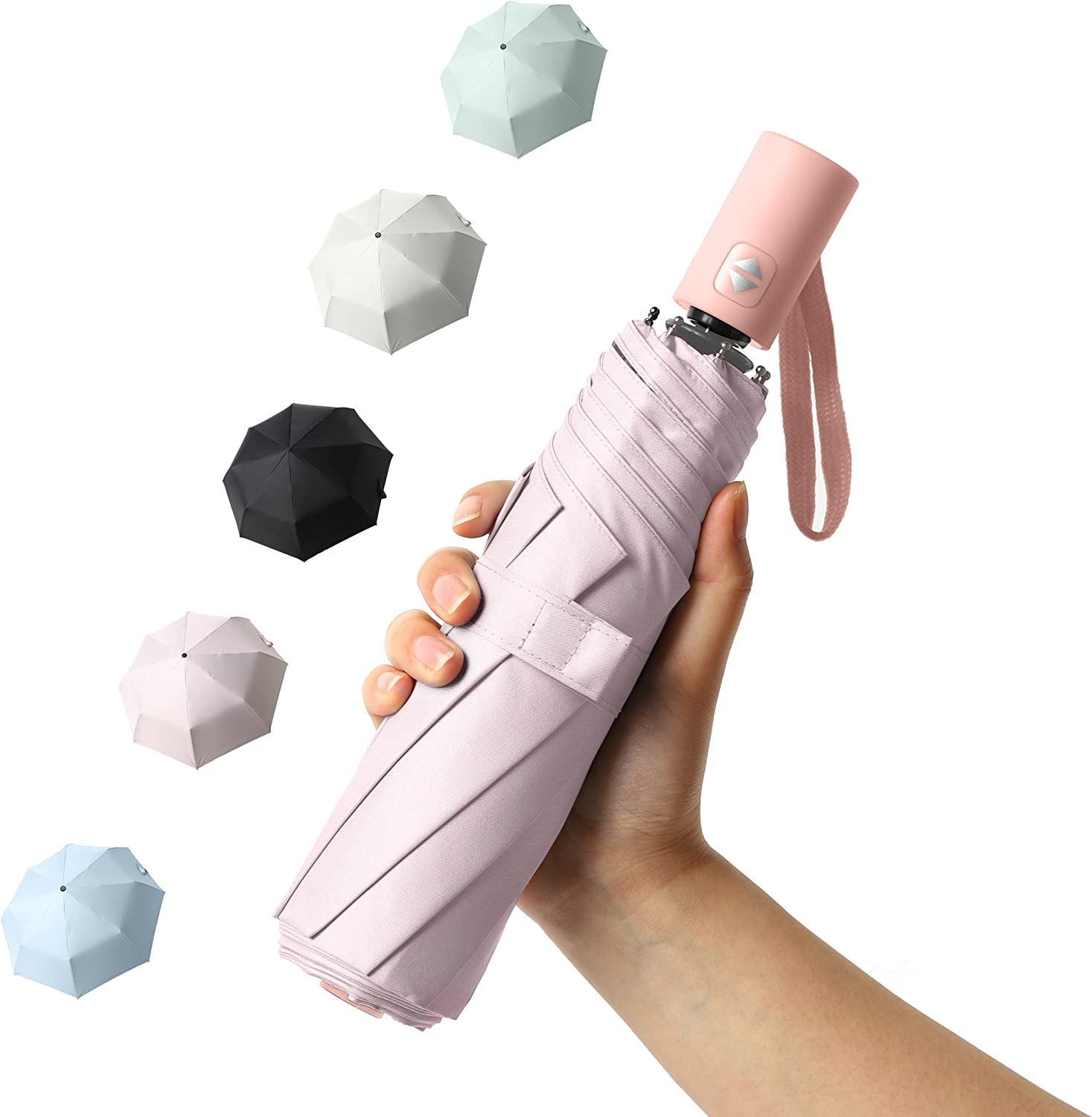 CHUNTIAN Small Travel Umbrella for Rain Protection Sun-Folding UV ...