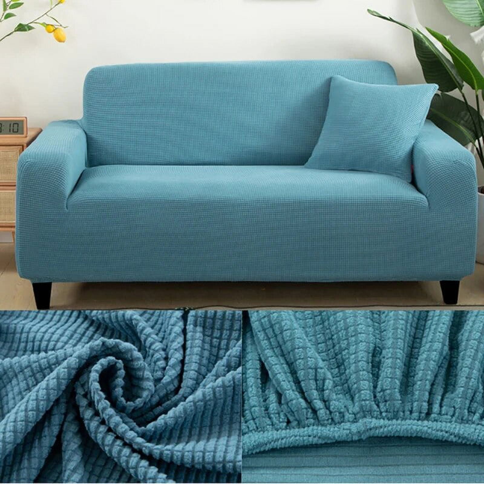 PTSPLLMY Sofa Cover for Living Room Thick Elastic Polar Fleece Cover ...
