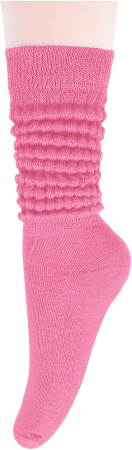 CHUNTIAN Sox Womens Girls Slouch Socks Scrunch Socks Long Knit Stacked ...