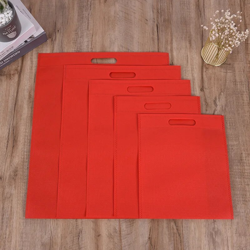 CHUNTIAN StoBag 10pcs Non Woven Shopping Tote Bags Reusable Fabric ...