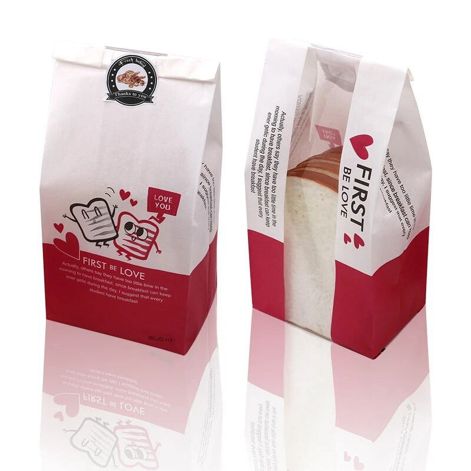 CHUNTIAN StoBag 50pcs 250g Wholesale Kraft Paper Toast Bread Packaging ...