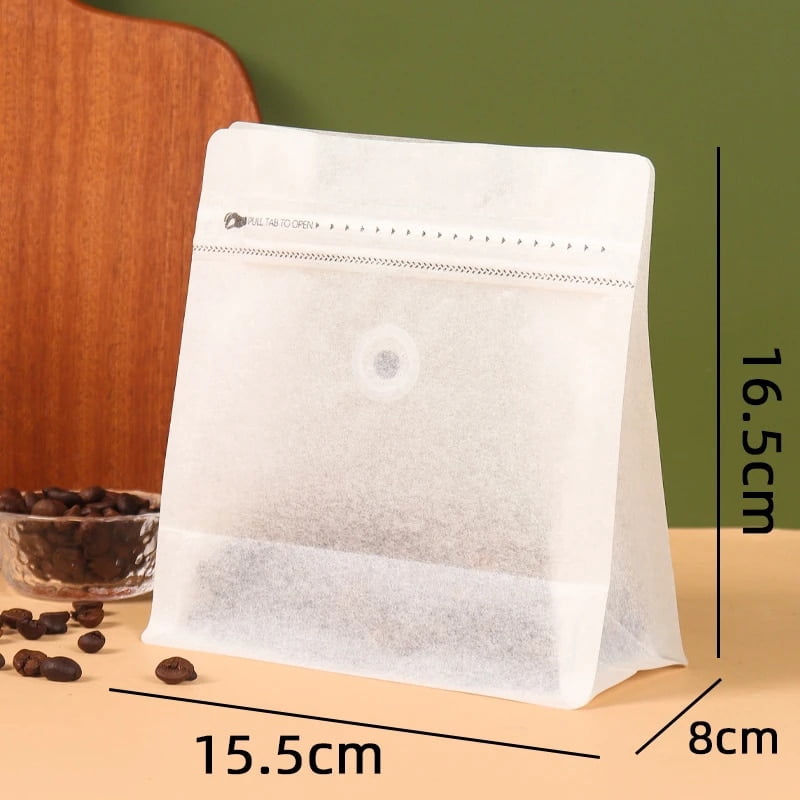 CHUNTIAN StoBag 50pcs Coffee Beans Packaging Bag White Cotton Paper ...