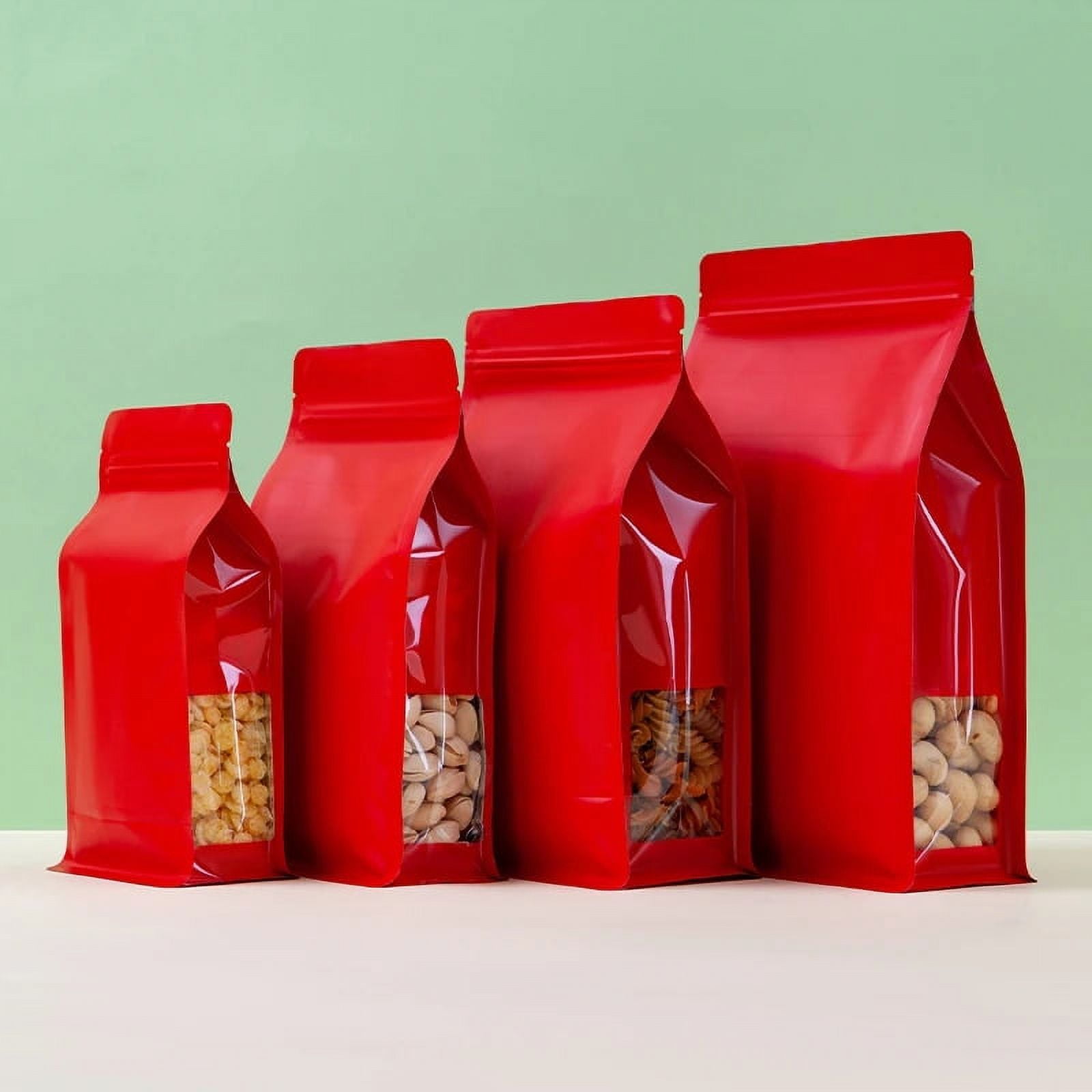 CHUNTIAN StoBag 50pcs Food Packaging Ziplock Bags Aluminum Foil Stand Up Sealed for Candy Tea ...