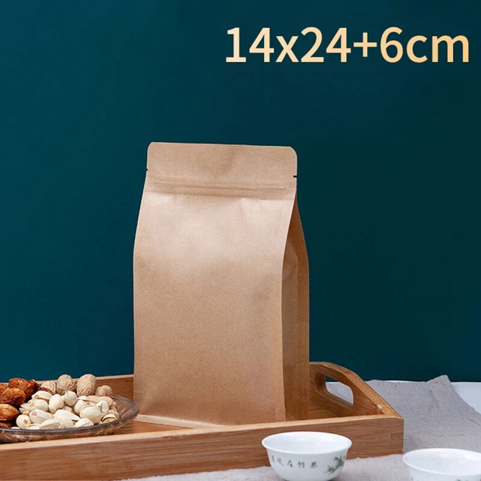 CHUNTIAN StoBag 50pcs Kraft Paper Food Packaging Ziplock Bags Stand Up ...